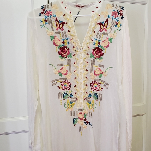 Johnny Was | Tops | Johnny Was Floral Tunic | Poshmark
